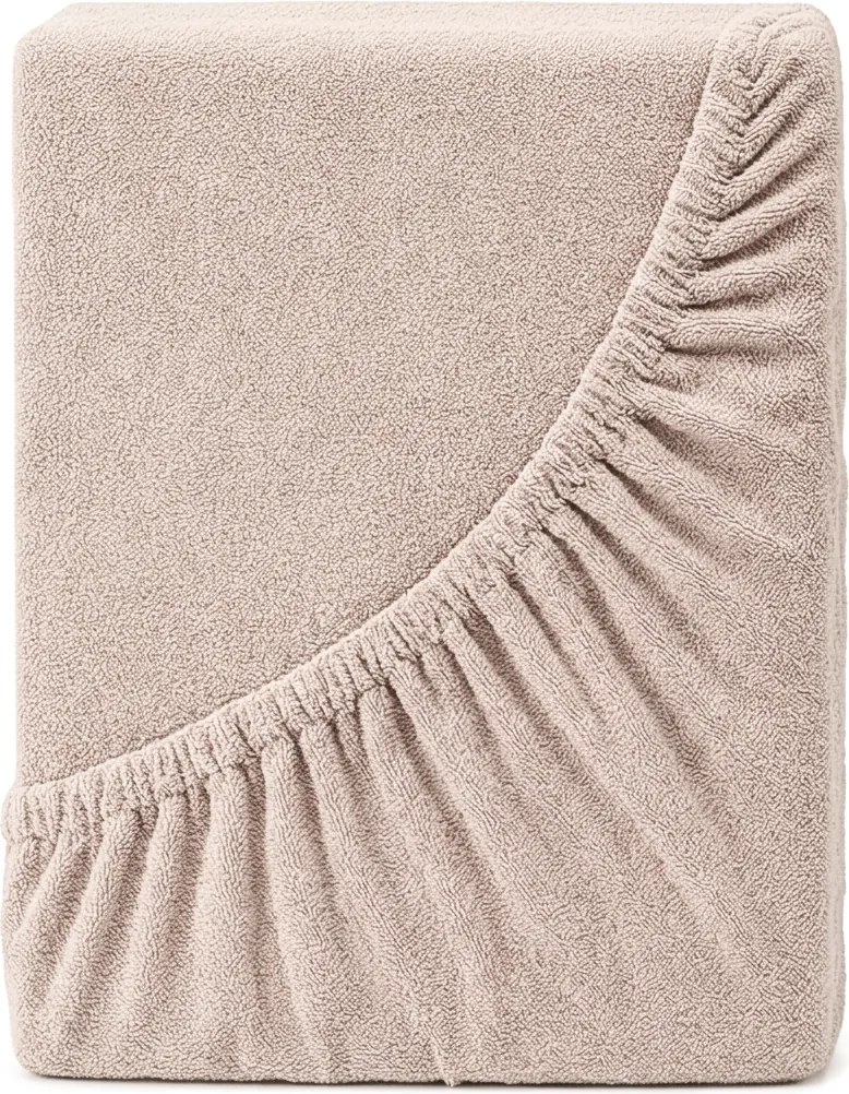 4Home froté prostěradlo Perfect kávová, 180 x 200 cm