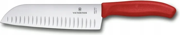 Swiss Classic nůž Santoku 17cm červený