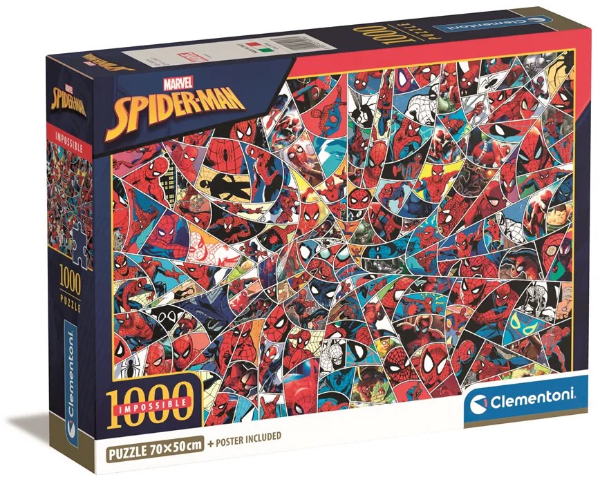 Clementoni - Puzzle 1000 Impossible Spider-Man - Compact