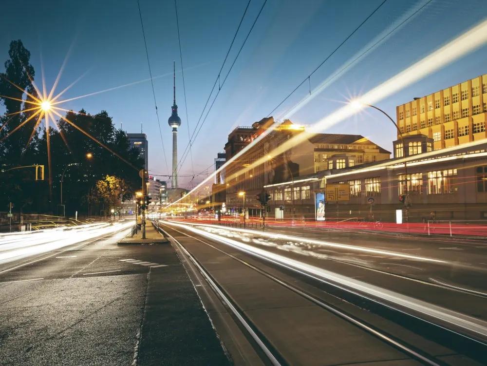 Vícedílný obraz Panoramatický Výhled Na Ulice Berlína Nedostatek Nedostatek Přírodní plátno 120x90