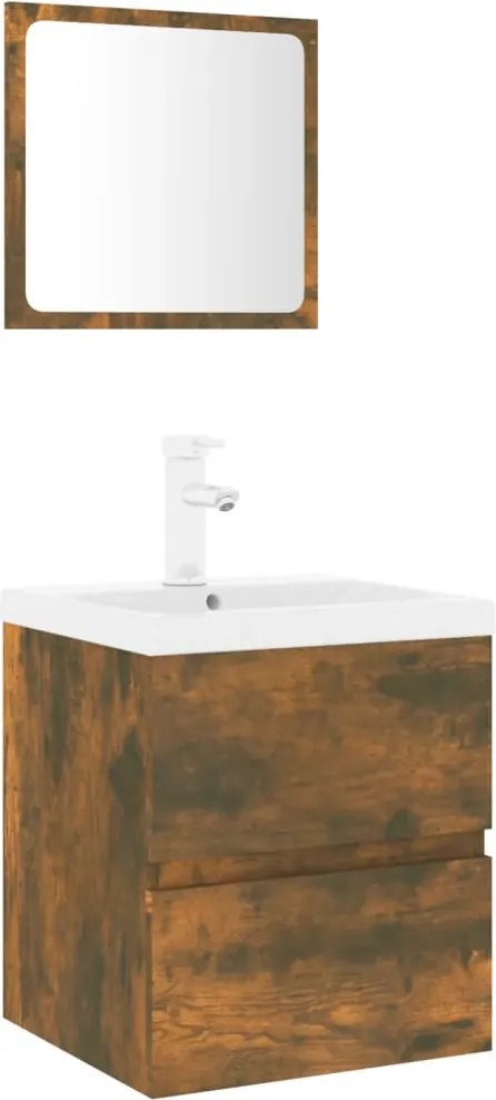 Koupelnová sestava kouřový dub kompozitní dřevo 3152864