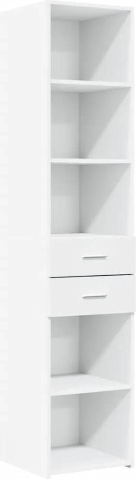 Skříň highboard bílá 40 x 42,5 x 185 cm kompozitní dřevo 3281441