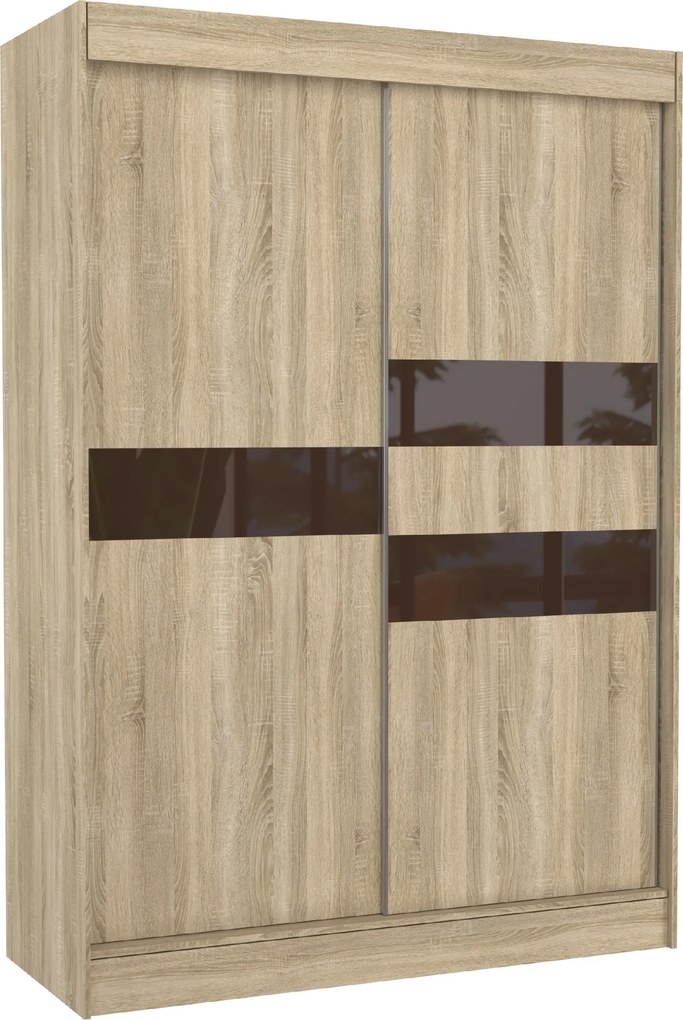 ADRK Furniture Skříň s posuvnými dveřmi a lacobelem BATIA 150 ADRK-SW-BAT-S-CHL-150