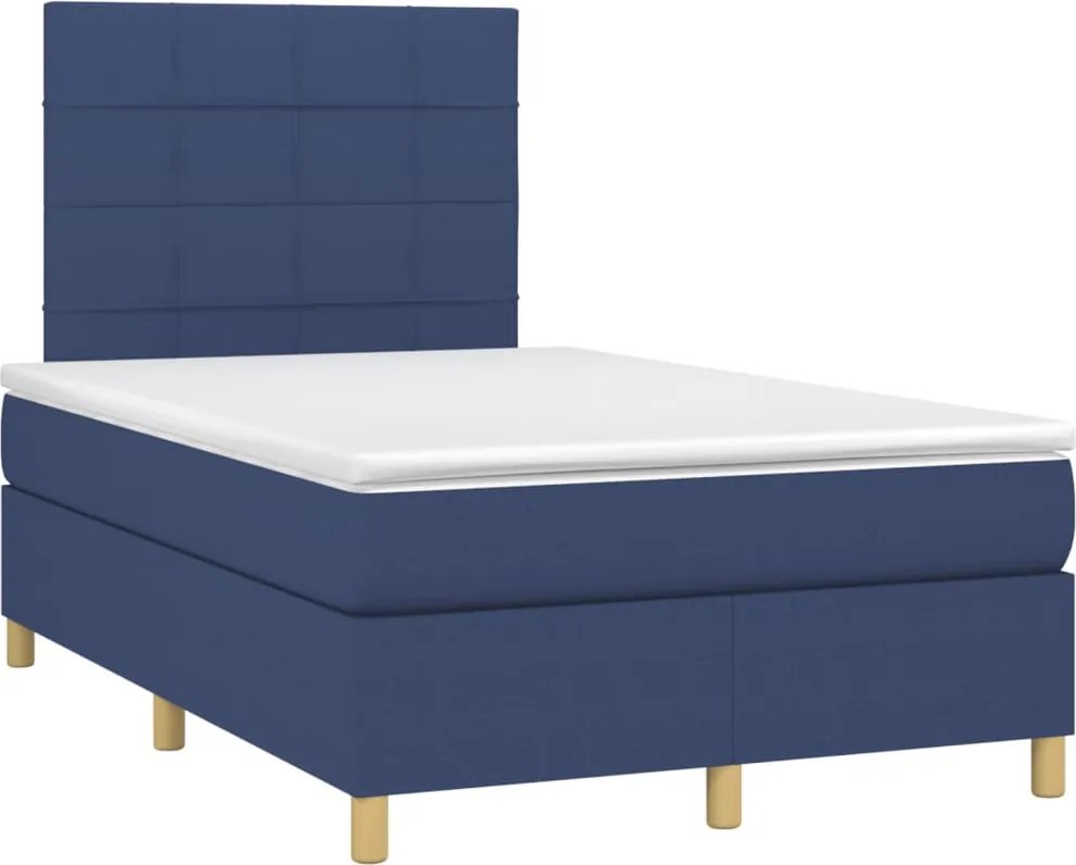 Box spring postel s matrací modrá 120x200 cm textil 3142327