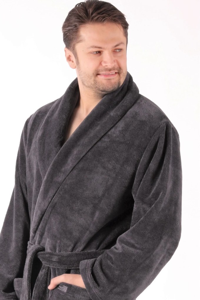 Tmavě šedý župan Tampa 21 49 9551 - XL
