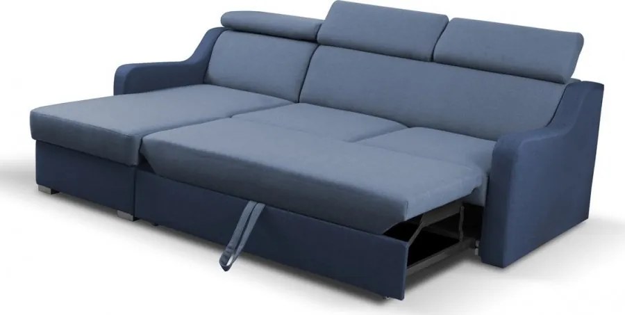 Casarredo - Komfort nábytek Rohová sedací souprava KELINA, rozkládací s úložným prostorem, výběr látek | potah: solar 01,Vyberte si potah u korpusu a boků:: solar 11