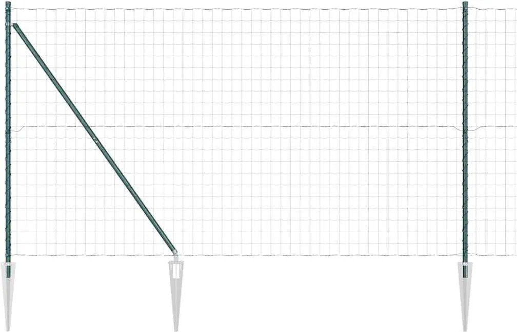 Evropský plot se hroty 10 x 1,6 m Ocel potažená PVC Zelená 3350618