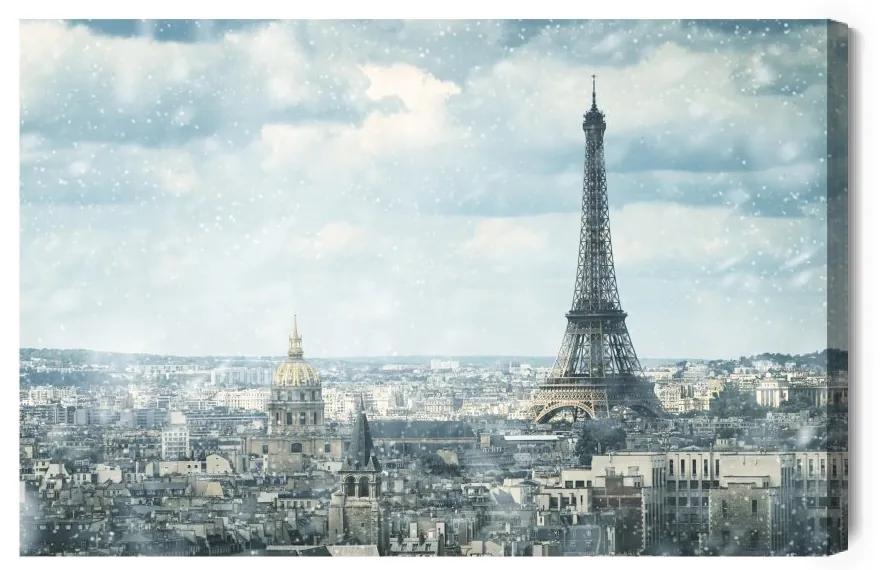 Obraz Pohled Na Paříž Nedostatek Nedostatek Přírodní plátno 40x30