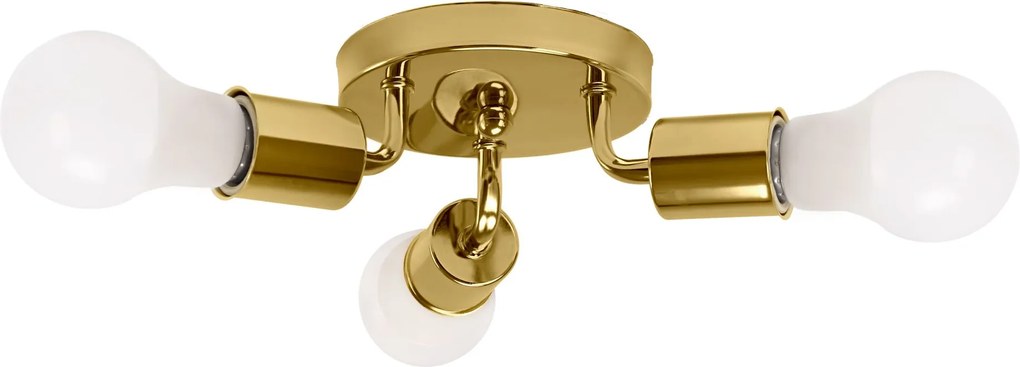 Toolight Toolight, Trojité stropní kovové svítidlo Gold APP704-3C, zlatá, OSW-05203