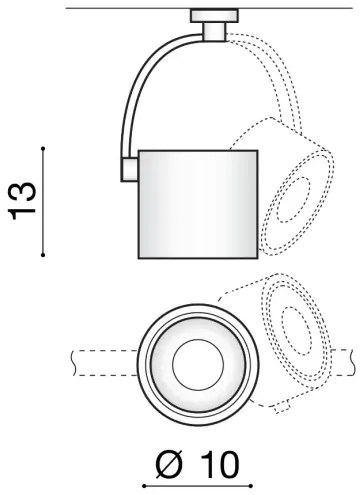 LED bodové světlo Costa Arm černé