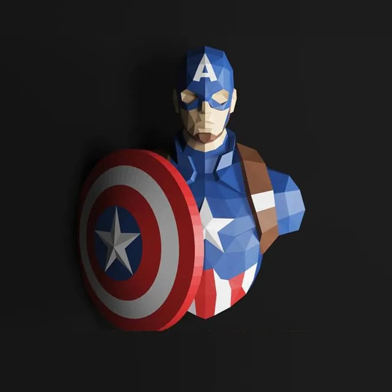 Papírové 3D puzzle Avengers 70 cm Varianta: Capitan America