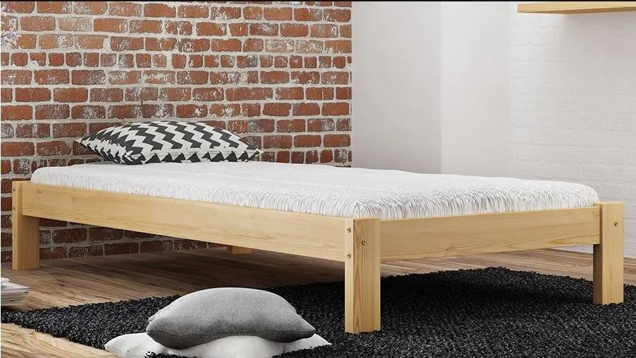 ImportWorld Dřevěná postel Izmael 90x200 + rošt ZDARMA (Barva dřeva: Bílá)