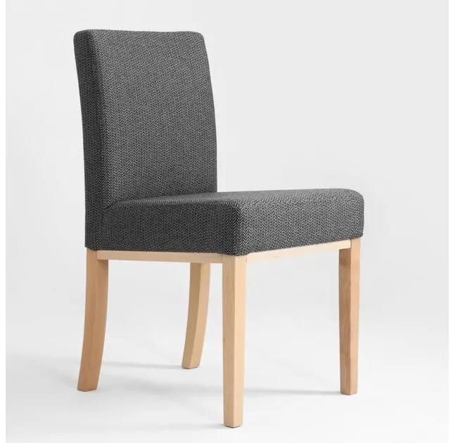 Tmavě šedá židle s přírodními nohami Custom Form Clark
