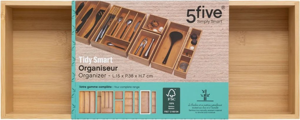 Dřevěný kuchyňský organizér Ali, 15x38 cm