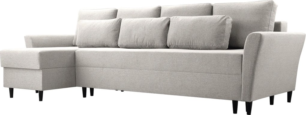 Rohová rozkládací sedací souprava do L REGO, 281 cm, s úložným prostorem Roh pohovky: Pravý roh, Barva látky: Tmavě zelená (Kenya Forest)