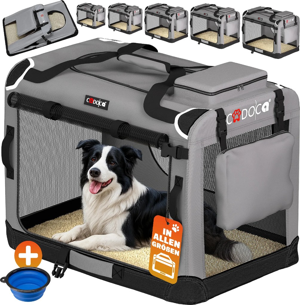 Box pro psa skládací XL 82x56x58cm šedá