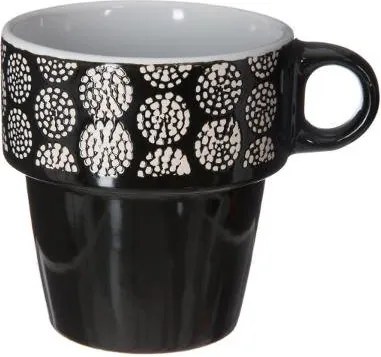 Sada porcelánových šálků na stojanu, 6 ks, 260 ml