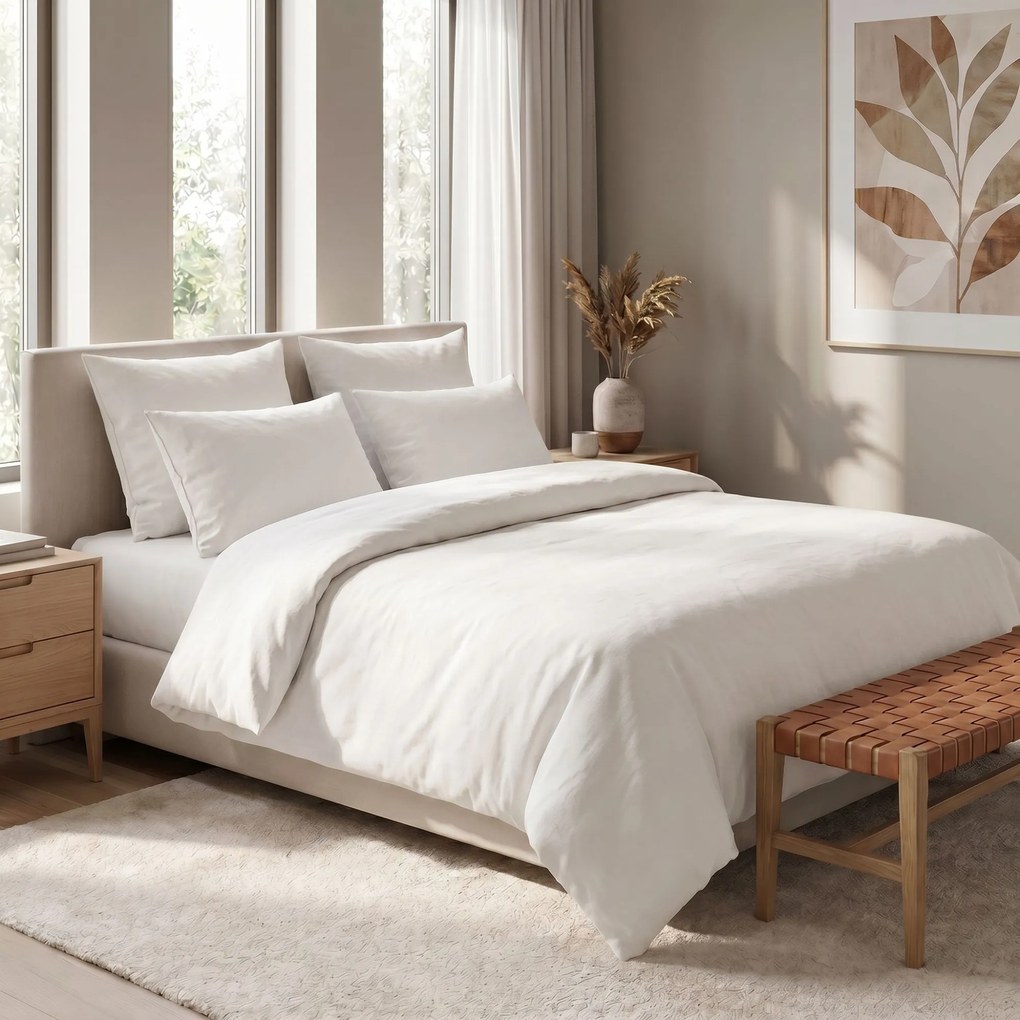 Kvalitex Bavlněné povlečení bílé 1x 140/200, 1x 70/90cm
