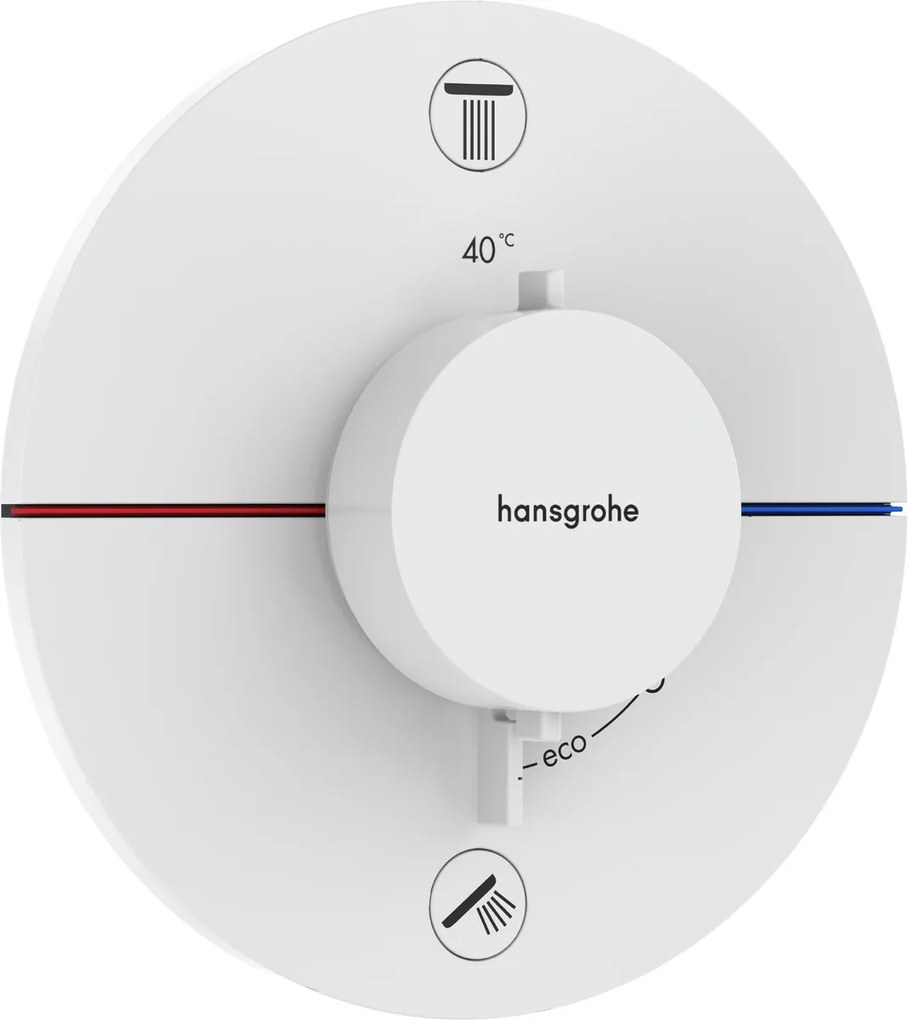 Hansgrohe ShowerSelect Comfort S, termostat pod omítku pro 2 spotřebiče, bílá matná, HAN-15554700