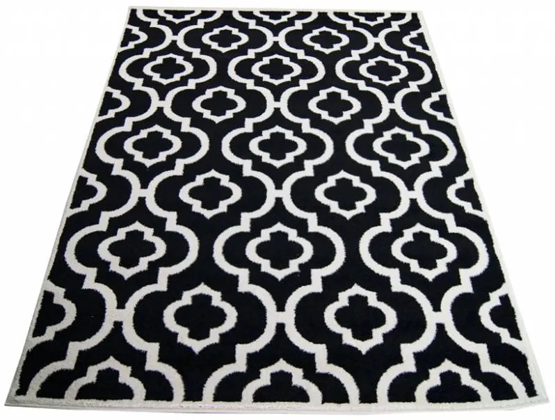 Stylový koberec Maroko 2 / černá - 120 x 170 cm