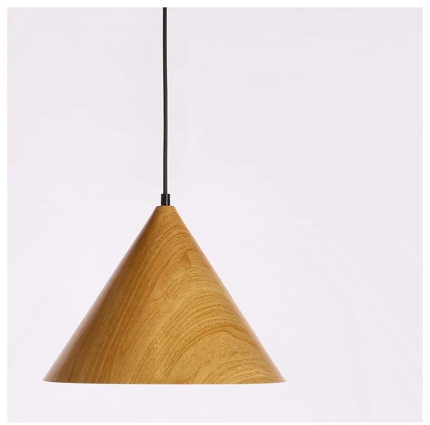 Hnědé závěsné svítidlo s kovovým stínidlem ø 32 cm Dunca – Candellux Lighting