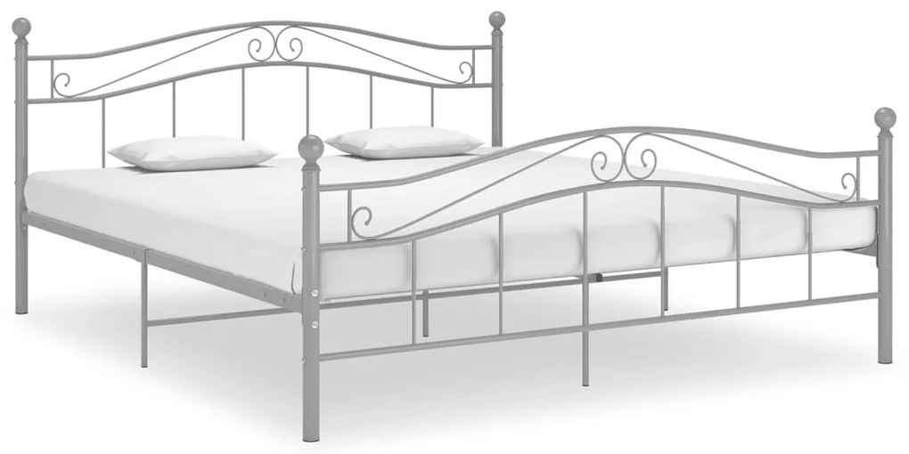 Rám postele šedý kov 200 x 200 cm,  325008