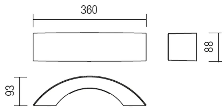 Redo 9904 nástěnné LED svítidlo Eclipse hnědé, 6W, 2850-3000K, 36cm