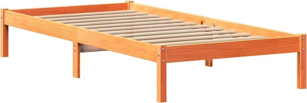 Postel bez matrace voskově hnědá 90 x 200 cm masivní borovice 3301451