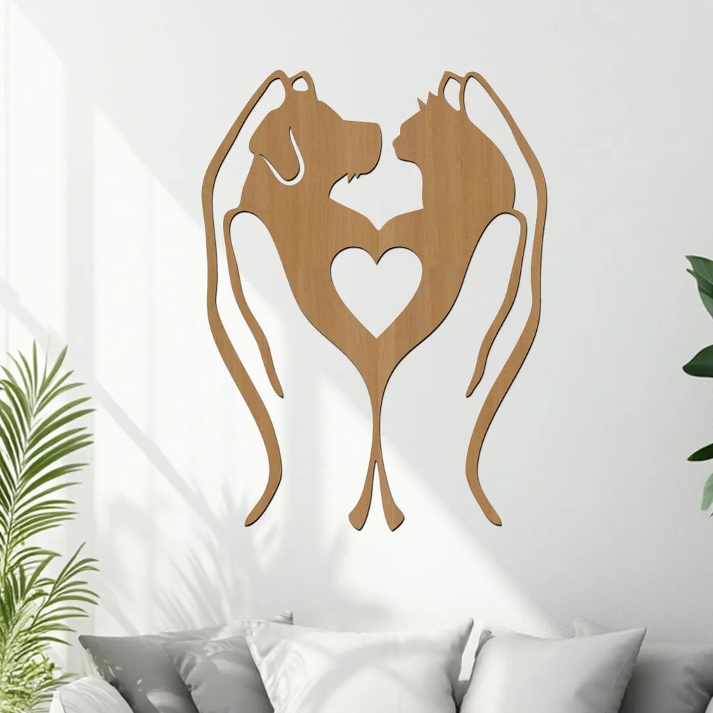 dřevo života Dřevěná dekorace Zvířecí vděčnost Zvolte rozměr (cm): 30x40, Zvolte barvu dekoru: Ořech