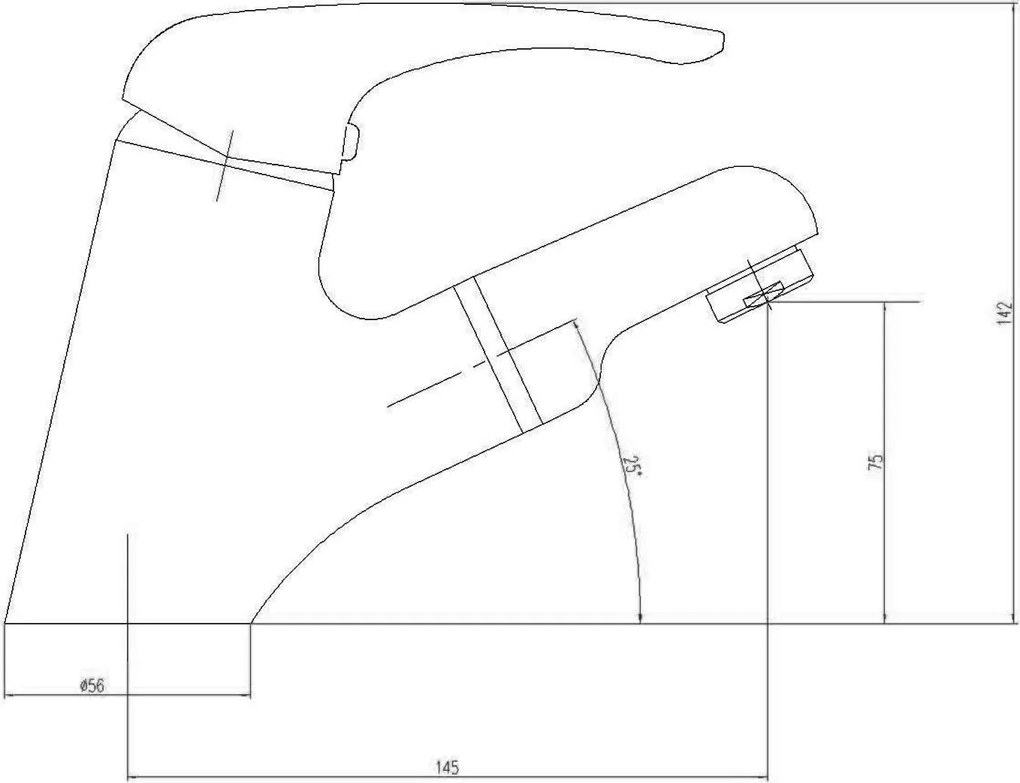 Aqualine Aqualine, KASIOPEA stojánková umyvadlová baterie s výsuvnou sprškou, chrom, 1107-05
