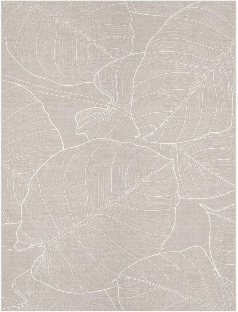 Vinylová rohožka's protiskluzovou vrstvou Hojas Beige