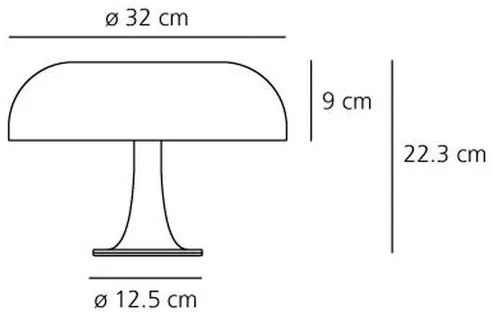 Artemide 0039070A Nessino, oranžová designová stolní lampa, 4x20W E14, výška 22cm