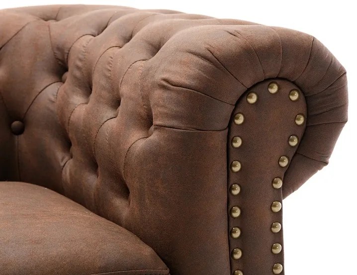 Designová trojsedačka Chesterfield II 205 cm antik hnědá