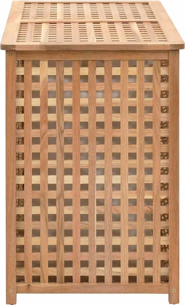 Koš na prádlo 87,5 x 46 x 67 cm masivní ořechové dřevo 247604