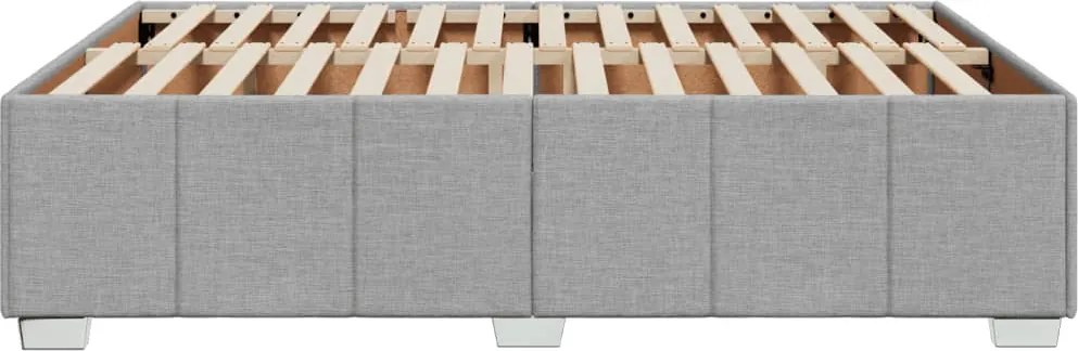 Rám postele bez matrace světle šedý 140 x 200 cm textil 3284839