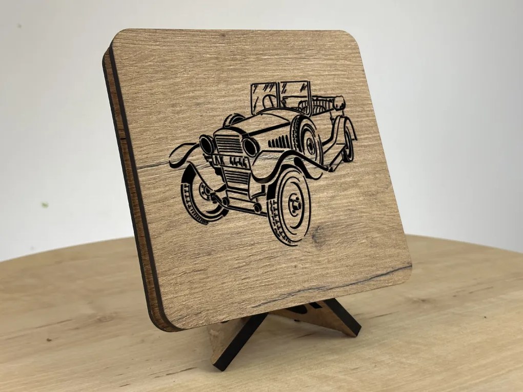 Li-Go "Veterán" lampa 19x19cm provedení povrchu: ořech
