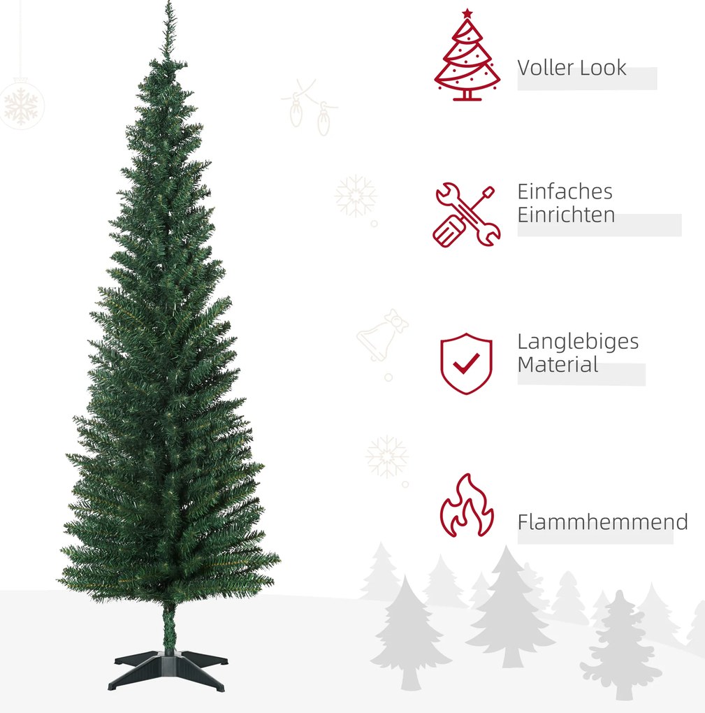 HOMCOM Vánoční stromek 390 špiček zelený Ø 55 x H180 cm