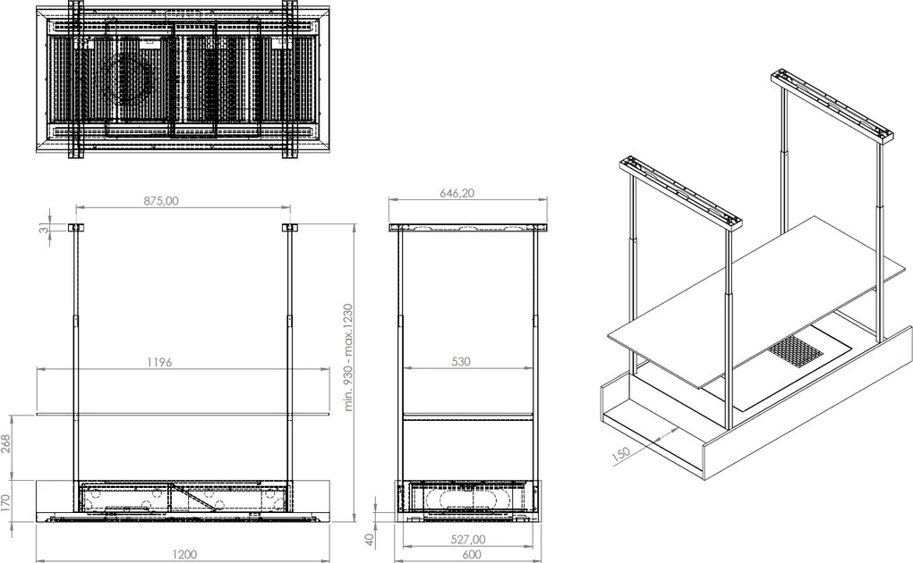 Ciarko Design Odsavač par Ciarko Design Minimal 1.120P (CDW1201C+P)