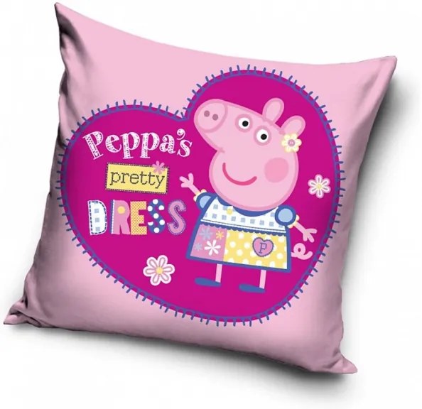 Carbotex Polštářek Prasátko Peppa Modelka 40x40 cm