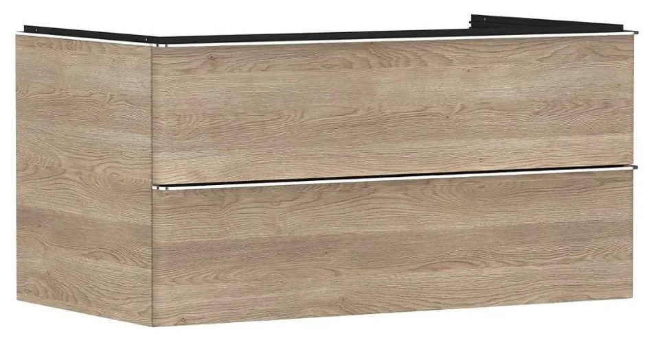 Hansgrohe Xelu Q - Umyvadlová skříňka, 50x98x55 cm, 2 zásuvky, přírodní dub/chrom 54080000