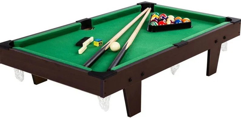 Tuin 40542 Mini kulečník pool s příslušenstvím 92 x 52 x 19 cm - hnědá