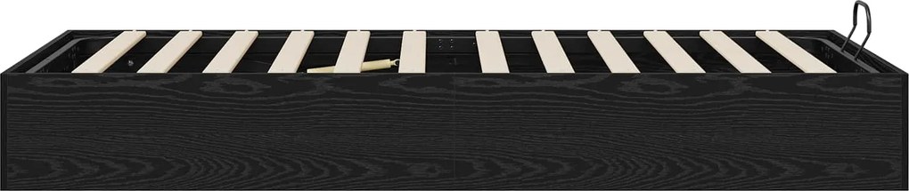 Ottoman postel Černý Dub 80,5 x 200 cm Dřevěný materiál 3409262