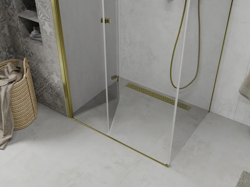 Mexen Lima sprchový kout 100x90cm, čiré sklo/zlatý profil, 856-100-090-50-00