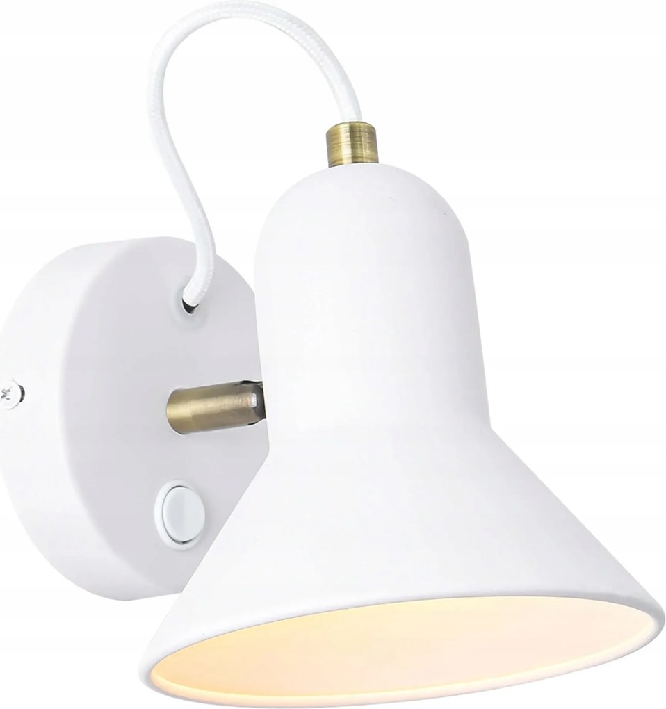 Nástěnná lampa Astama 1xE27 bílá, stylový design, Light Prestige