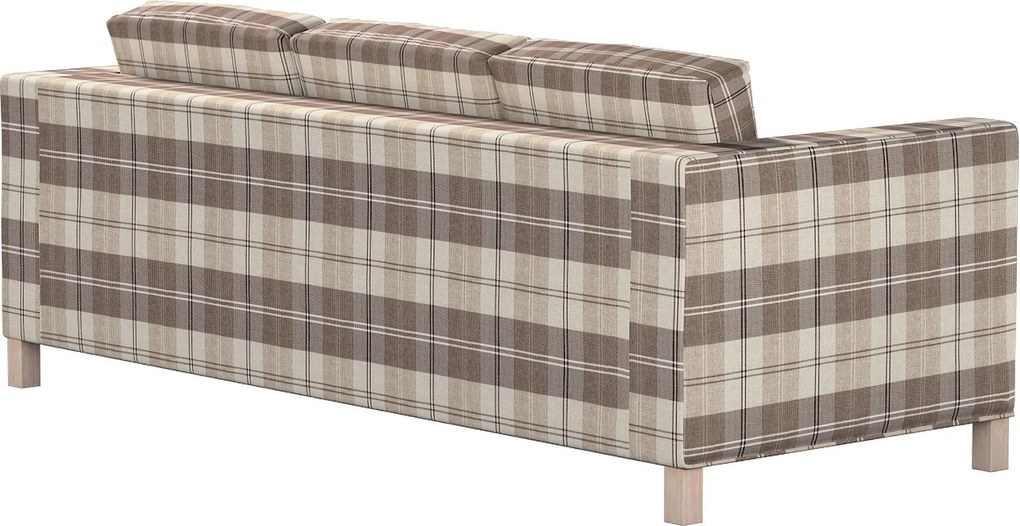 Potah na pohovku IKEA  Karlanda 3-místná nerozkládací, krátký barva béžová látka pletený vzor, vzorované