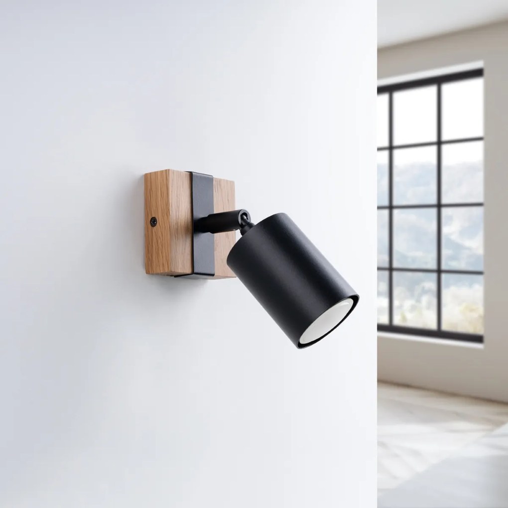 Sollux Lighting Nástěnné svítidlo FAGER 1 černé