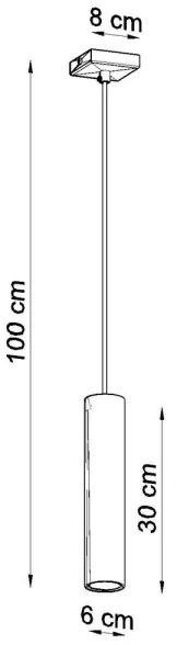 Sollux SL.0323 - Lustr na lanku LAGOS 1 1xGU10/10W/230V bílá