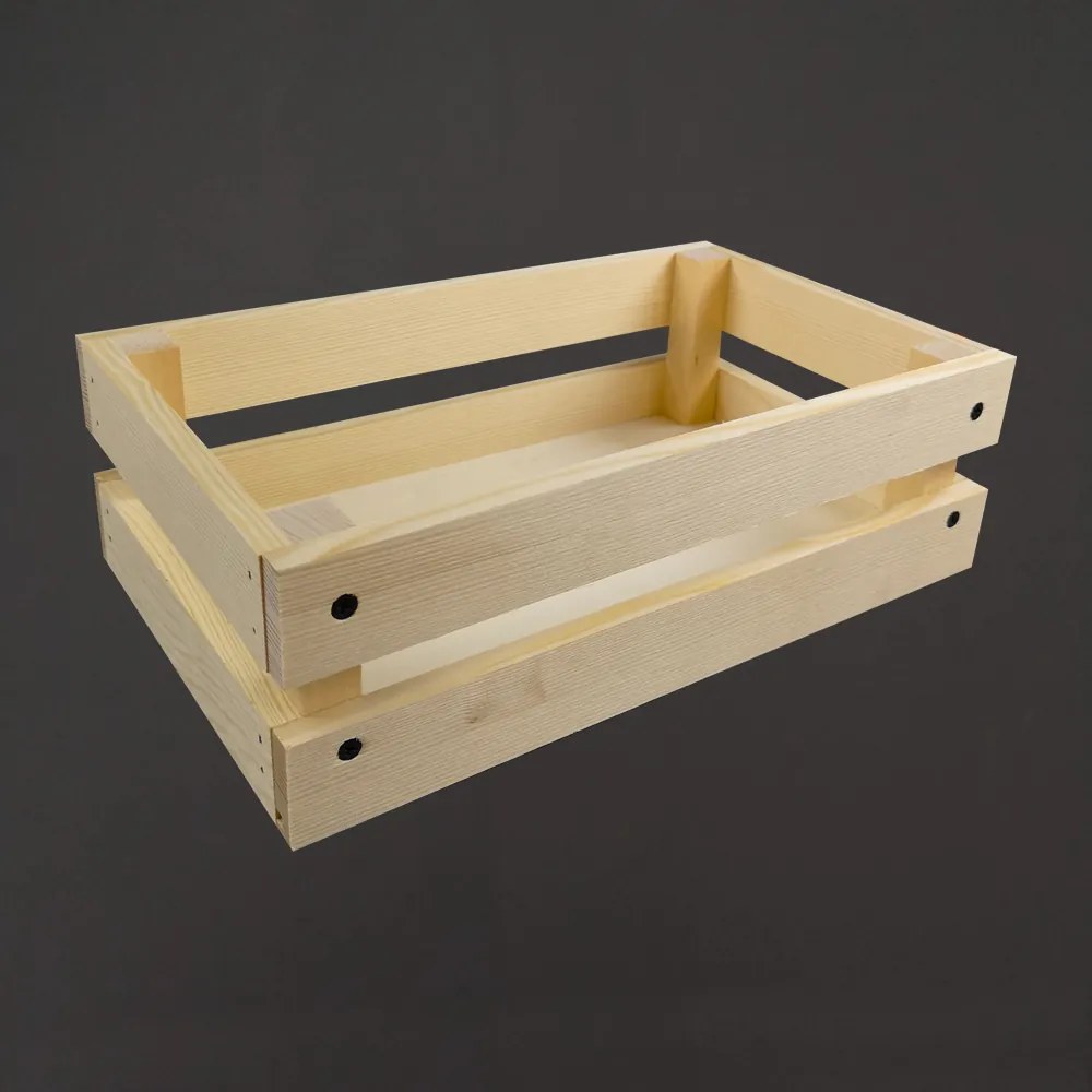 AMADEA Dřevěná skládací bedýnka z masivního dřeva, 32x19x10 cm, zvýšená nosnost