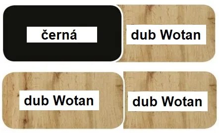 Mlot Meble Konferenční stůl Luna LN11 Barva: Dub Wotan/Černá