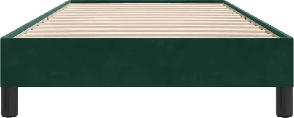 Postel Box Spring bez matrace tmavě zelená 90x210 cm samet 3315810